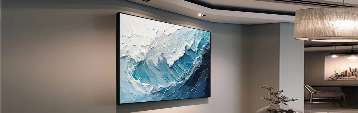 Large Colorful Abstract Canvas Painting Big Bright Modern Wall Art ...