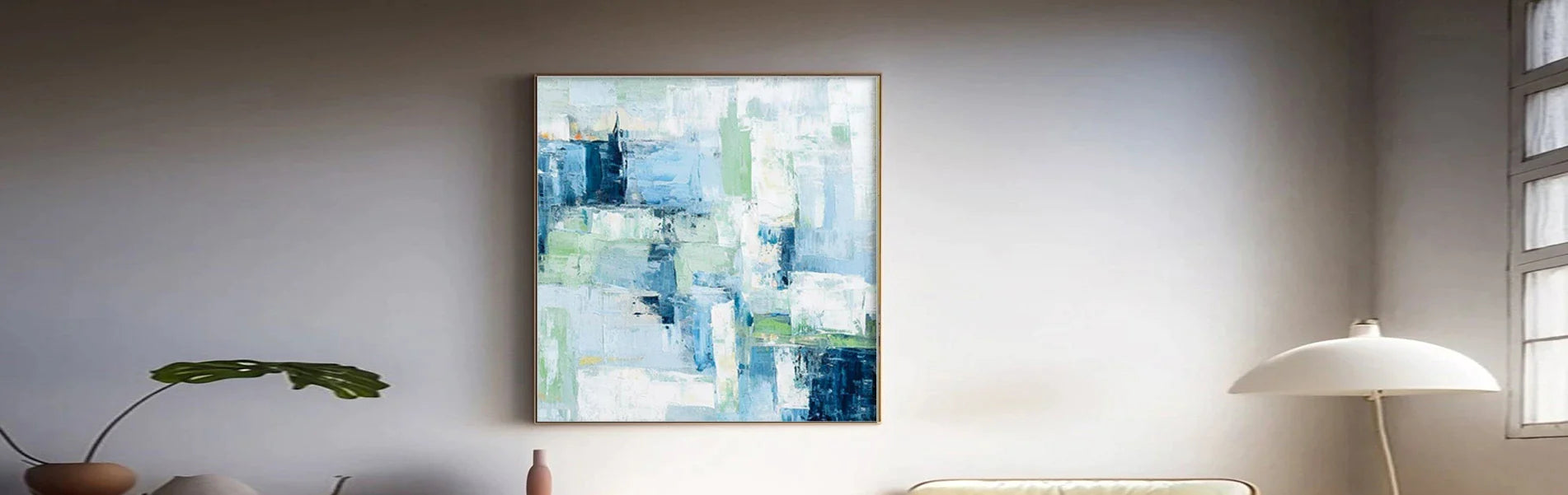 Colorful Abstract Wall Paintings Bright Abstract Canvas Art Framed ...