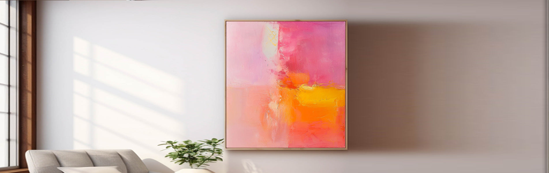 Warm Tone Painting On Canvas Acrylic Warm Abstract Wall Art Framed – Page 3