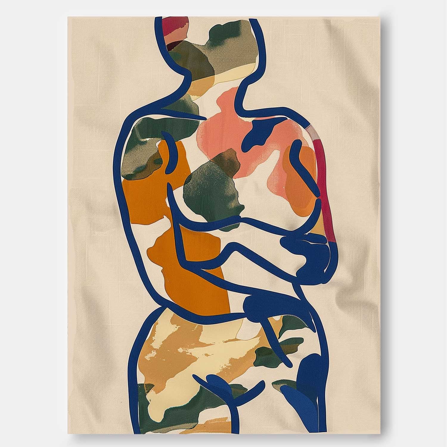 Minimalism Graffiti Oil painting Colors Original Abstract Body Line ...