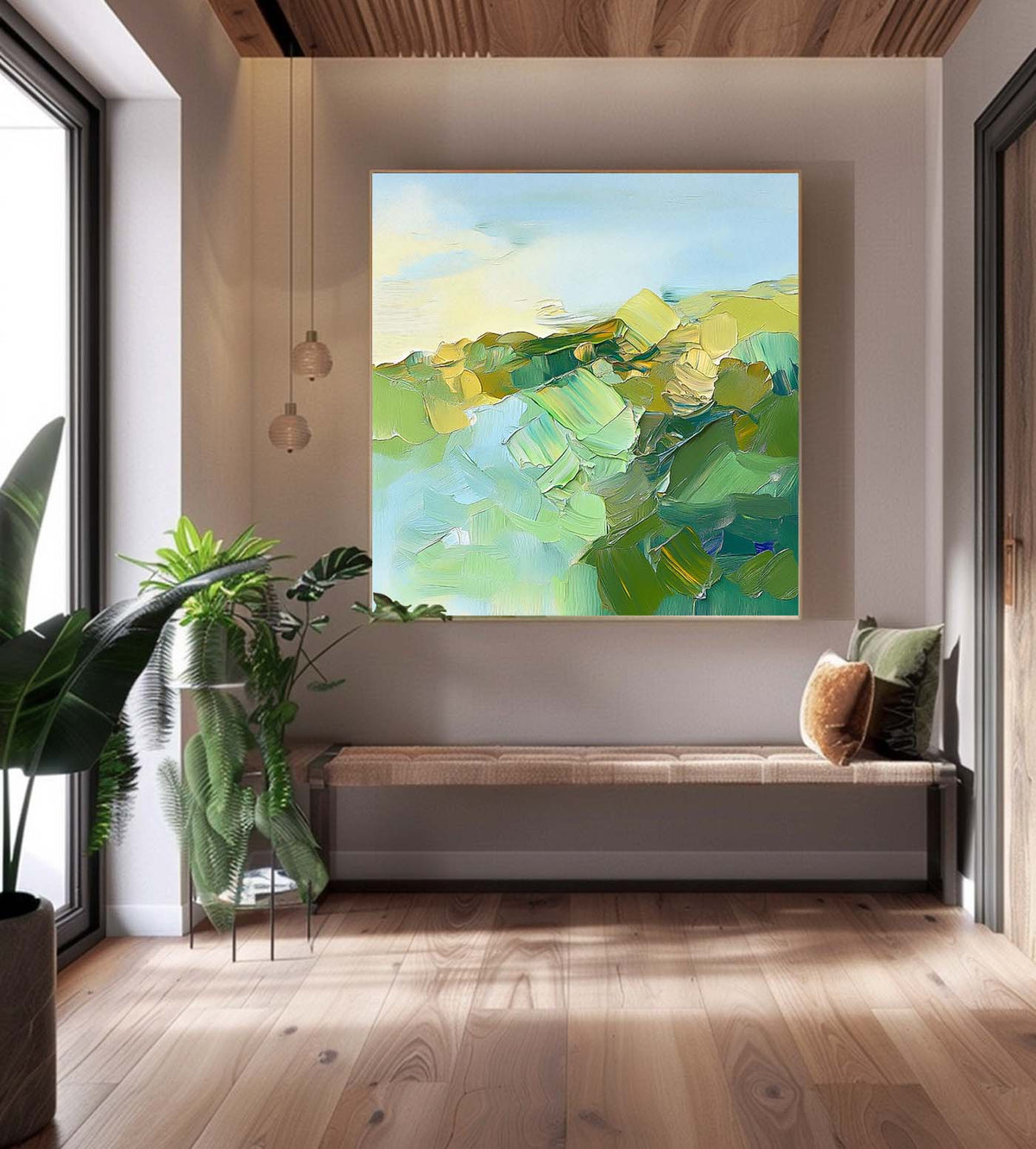 Large Abstract Texture Canvas Wall Art Abstract Landscape Scraper ...