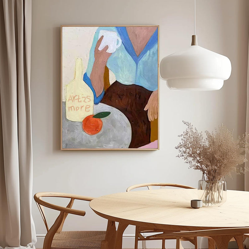 Original Wall Art Minimalist Abstract Cartoon Characters oil Painting ...